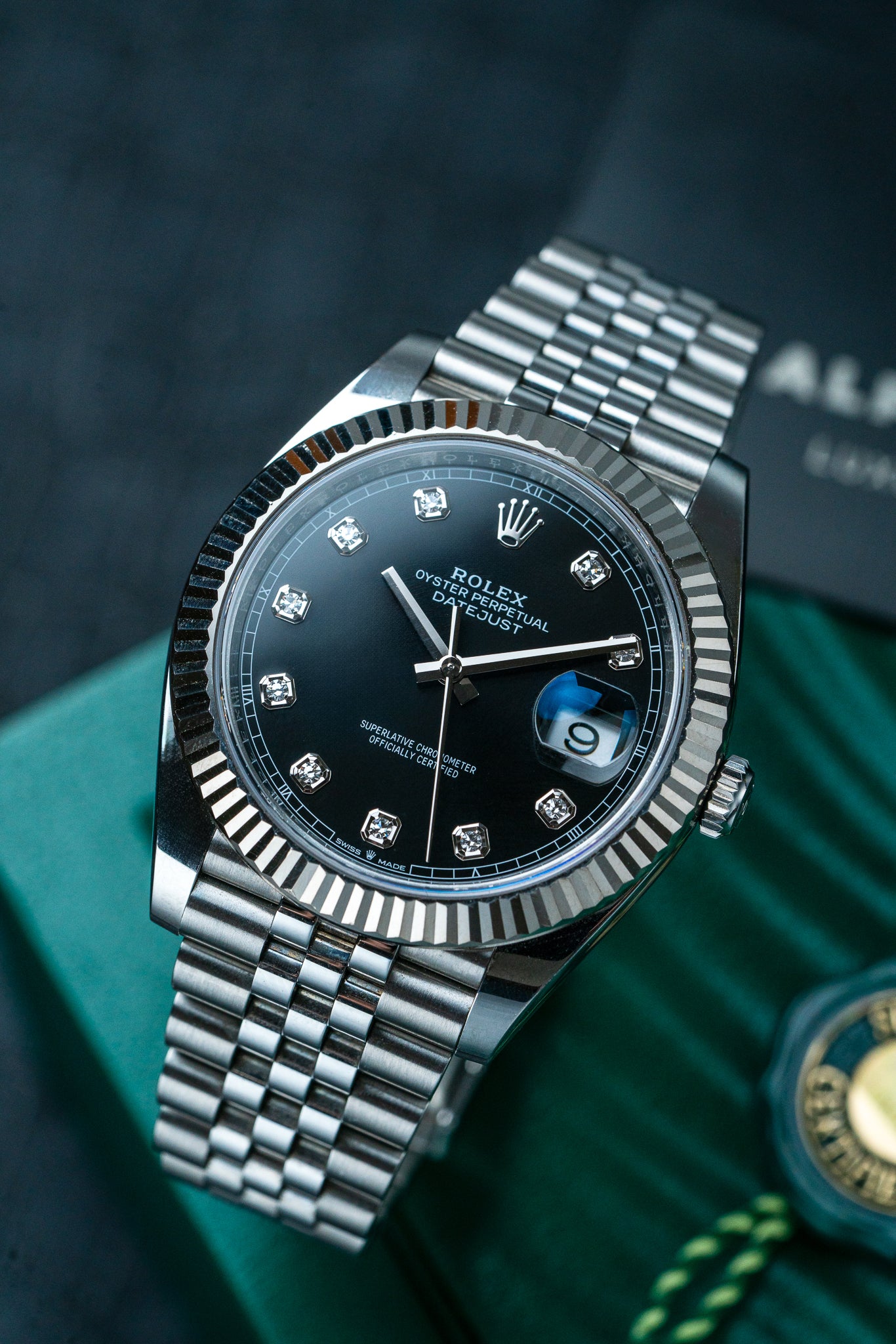 Rolex Datejust Black & Diamond Dial 126334 Watch – Alpha Crown