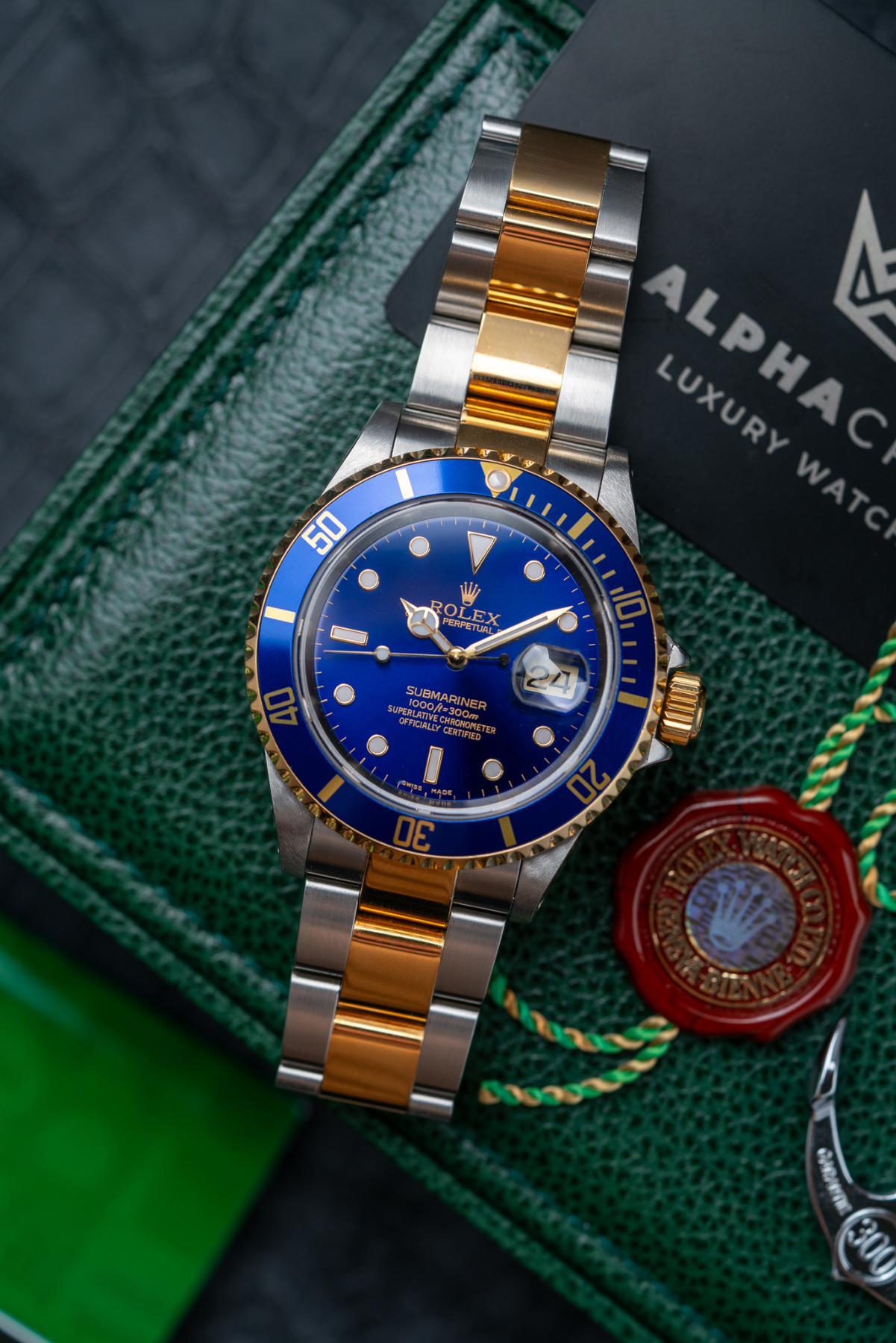 Rolex Submariner Date 16613LB – Alpha Crown
